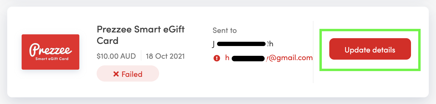 I sent an eGift card to the wrong email address – Prezzee NZ